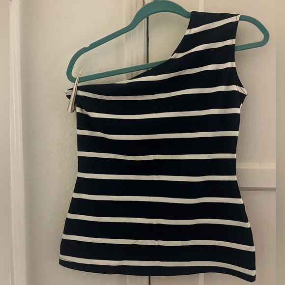 Boston Proper | Tops | Boston Proper One Shoulder Nautical Top | Poshmark